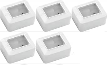 Recessed Wall Switch Enclosure, 3 Module, Glossy Premium, Brass Nuts ...