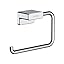 hansgrohe AddStoris Roll Holder with Shelf in Chrome 3-inch Accessories in Chrome, 41772000 ...