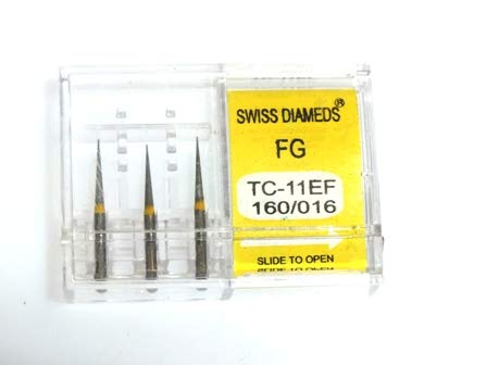 ADDLER DENTAL SWISS DIAMOND BUR TC-11EF PACK OF 3 PCS : Amazon.in: Industrial & Scientific