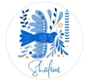 Amazon.com: Shalom Stickers, 2" Round Sticker Labels, Shalom Jewish ...