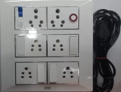 BAHUL 6 Socket Extension Board heay Duty Big Plug 6 Socket Extension ...