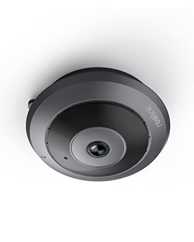 REOLINK WiFi Fisheye Camera FE-W, 2K+ 6MP 360° Panorama, 2.4/5GHz WiFi ...