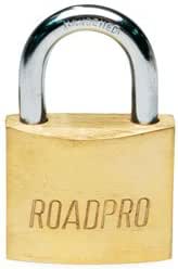 Amazon.com: RoadPro RPLB-40 40mm Solid Brass Padlock with 1" Shackle ...