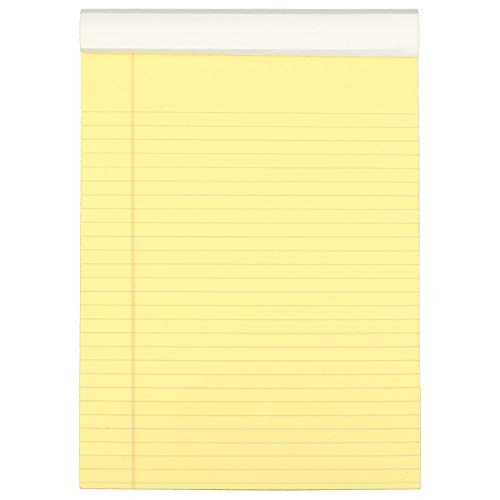 Cambridge Mead Stiff-Back Pad, Wide Ruled, 8.5 x 11 Inch, Canary, 70 ...