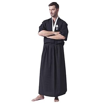XINFU Mens Boys Japanese Traditional Samurai Men Kimono Warrior Robe ...