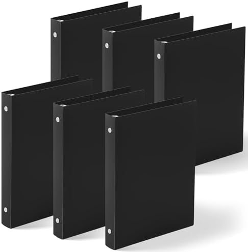 Amazon.com : Henoyso 6 Pcs Mini 3 Ring Binders Plastic 1'' Binder, Fits ...
