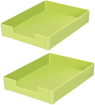 Amazon.com: RHONZHAO Letter-Size Tray, 2 PCS A4 Plastic Stackable Paper ...