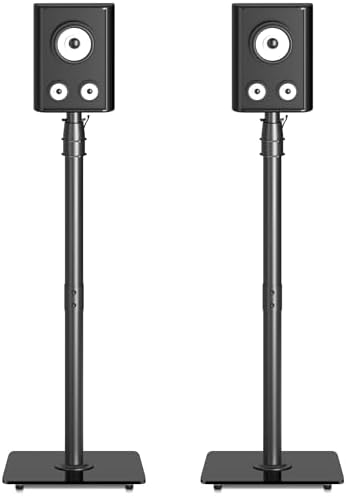 suptek Heavy-Duty Floor Standing Speaker Stands Pair | Anti-Tip Rear ...