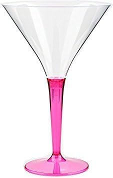 MOZAIK 6 Raspberry Plastic Cocktail Glasses (70ml) : Amazon.co.uk: Home ...
