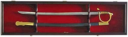 Amazon.com: DisplayGift Solid Wood 1 Sword Cabinet Stand Holder Wall ...