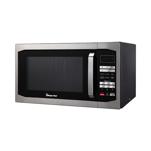 Magic Chef Stainless-Steel Microwave, Digital Programmable Microwave ...