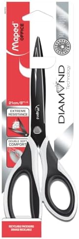 Maped Diamond 21cm Scissor|Precision Cutting|Double Soft Ambidextrous ...