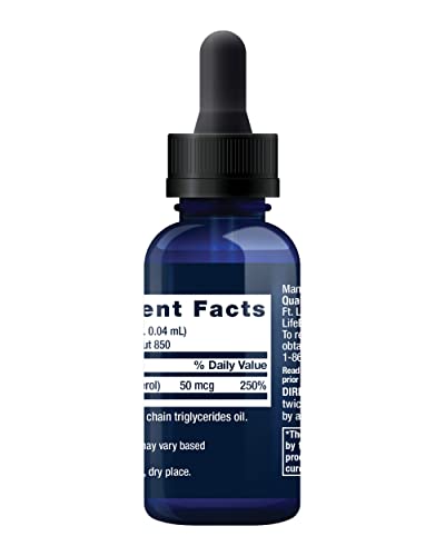 Life Extension Liquid Vitamin D3 50mcg(2000IU) - Vitamin D Supplement ...