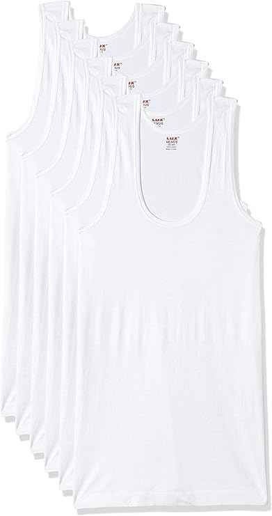 Buy Men's Cotton R N White Vest (Pack of 5) (S) at Amazon.in