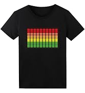 Amazon.com: LED T Shirt Sound Activated Glow Shirts Light Up Equalizer ...