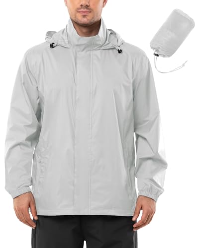 Snapklik.com : Outdoor Ventures Mens Rain Jacket Waterproof Lightweight ...