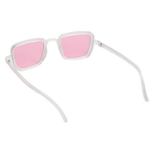 Buy Haute Sauce Pink Rectangular Sunglasses for Women | Transparent ...