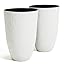 Amazon.com: Worth Garden 2-Pack 21" H. White Tall Planters - 14'' Dia ...
