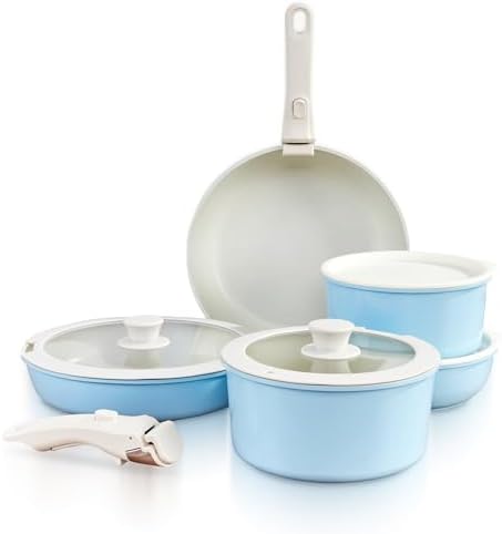 Amazon.com: GOURMETIFIC® Pots and Pans Cookware Set [11 PIECES] - Non ...
