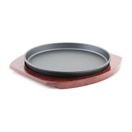 Amazon.com: Happy Sales HSGRD-COW12, Large Cast Iron Steak Plate Sizzle ...