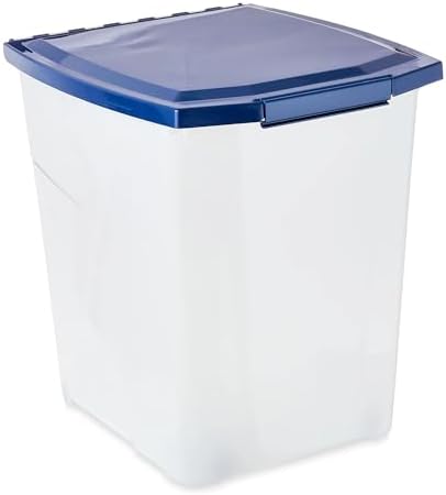 Amazon.com: PEtbon Plastic Pet Food Storage Container with Locking Lid ...