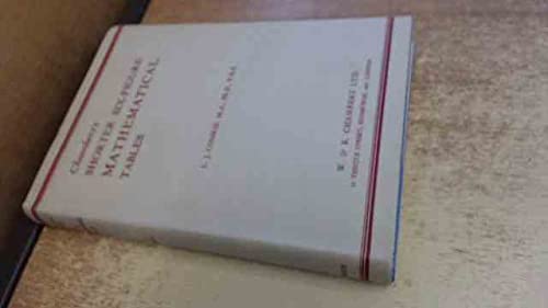 Amazon.com: Chambers's Shorter Six-Figure Mathematical Tables: Comrie ...