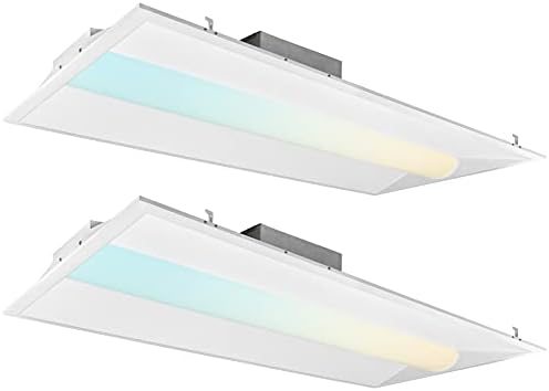 LUXRITE 2x4 Center Basket LED Troffer Panel Light, 30/40/50W, 3 Color ...