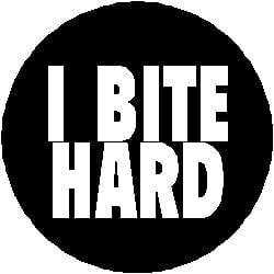 Amazon.com: I BITE HARD 1.25" Pinback Button Badge / Pin ~ Vampire ...