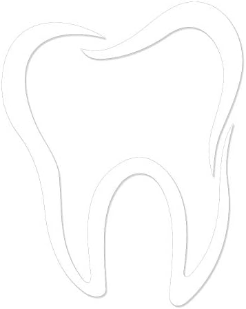 Amazon.com: Molar Tooth Vinyl Car Decal - 5" White : Automotive