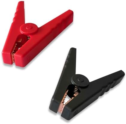 2 PCS 100A Heavy Duty Pure Copper Crocodile Clamps Alligator Clips Car ...