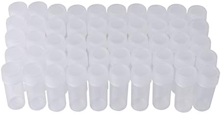 5ML Plastic Sample Bottles, 50 Pcs Small Clear Bottle, Scientific ...