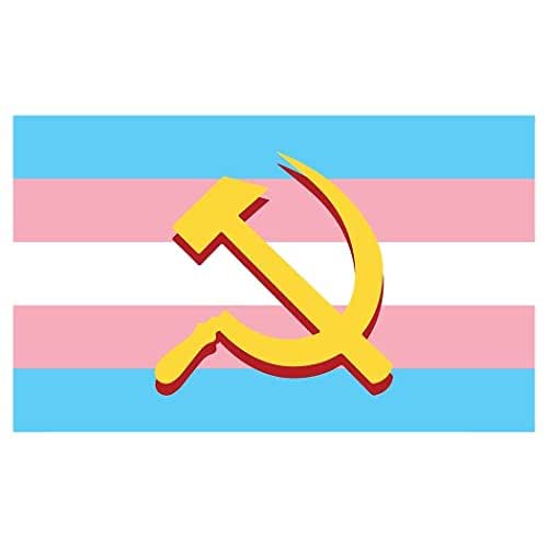 Amazon.com: Communist Trans Flag Transgender Poster Trans Pride Lgbtq ...
