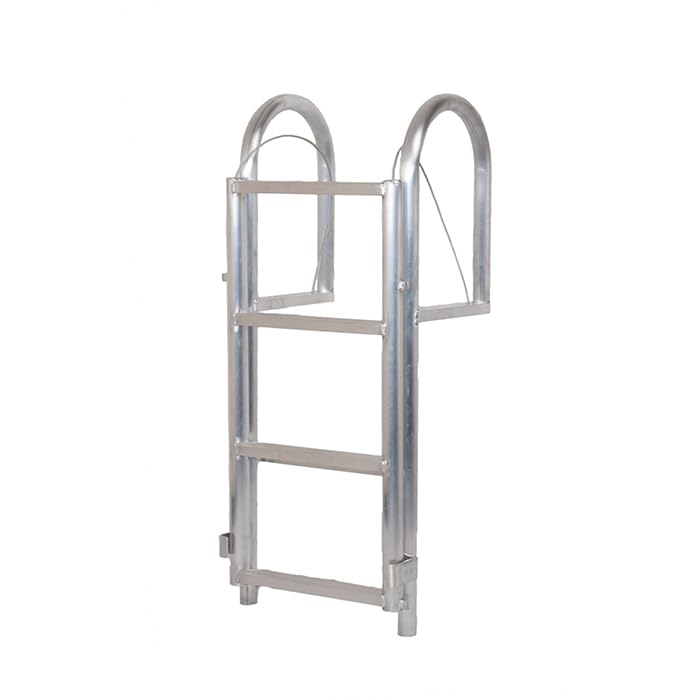 Snapklik.com : Dockmate Wide 4-Step Dock Lift Ladder Extra Strong Aluminum