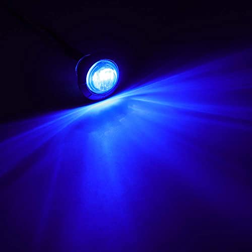 Snapklik.com : TMH 50 Pcs 3/4 Inch Round Blue LED Side Marker Indicator ...