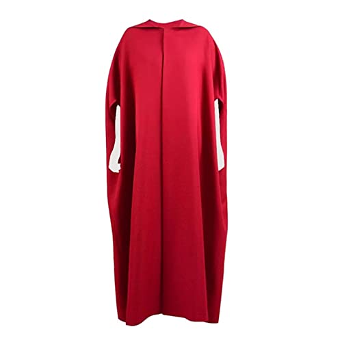 Expeke Halloween Party Women Handmaid Red Cape Dress Costume (XS, Cape ...