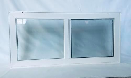32x16 Vinyl Basement Slider Window ”White" Basement Window, Replacement ...