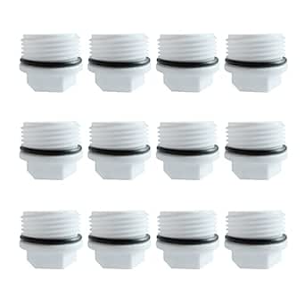 HLIWS 12 Pcs 1-inch BSP Threaded Blanking Cap,Drain Cap Seal,Appliance ...