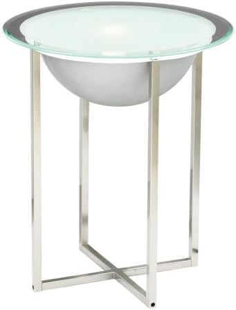 Amazon.com: Adesso Artemis Light Glass Top End Table, Steel : Home ...