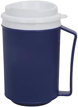 Non Spill Drinking Cup with Handle and Small Hole Lid 12Oz Thermos Mug ...