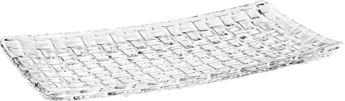 Amazon.com: Crystal Glass Serving Tray Rectangular 11" | Elegant Grid ...