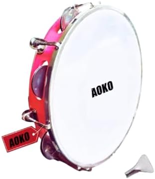 AOKO Dafli Musical Instrument - Handheld Tambourine, 10 Inch Fiber ...