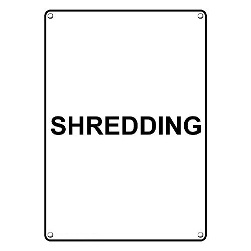 Amazon.com: Weatherproof Plastic Vertical Shredding Sign with English ...