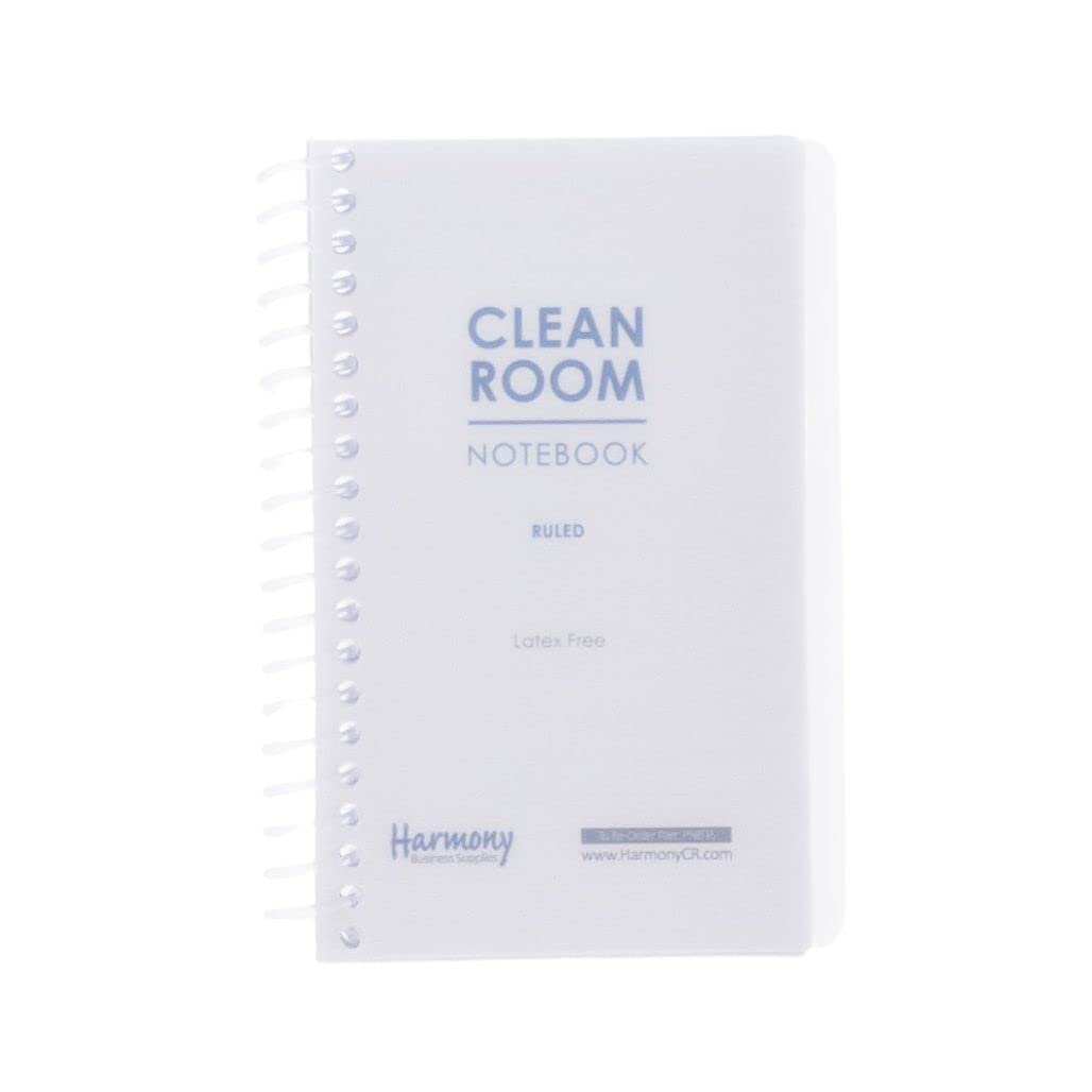 Harmony Lab & Safety Supplies Cleanroom Note Book, College Ruled, Side ...