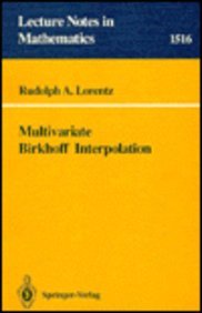 Buy Multivariate Birkhoff Interpolation (Lecture Notes in Mathematics ...