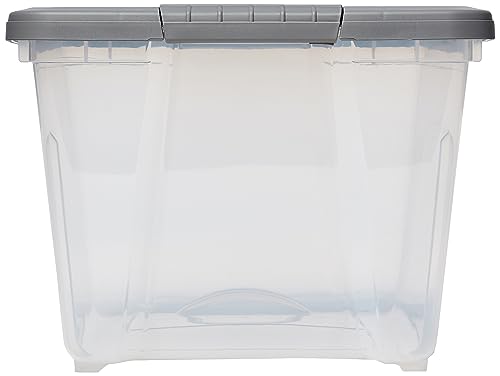 Snapklik.com : Basics 32 Quart Stackable Plastic Storage Bin