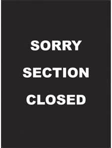 Amazon.com : Update S811-05 Sign "Sorry Section Closed" : Business And ...