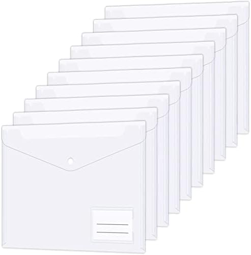 Smarpau 32PCS A4 Plastic Wallets, Clear Plastic File Folders Document ...