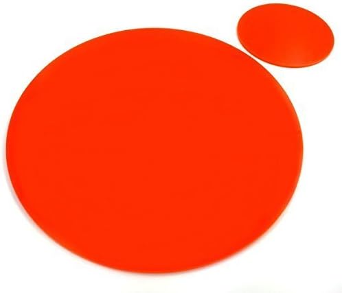 4 Round Orange Acrylic Placemats – BigaMart