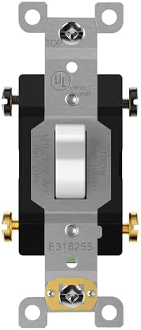 Leviton CS220-2W 20-Amp, 120/277-Volt, Toggle Double-Pole AC Quiet ...