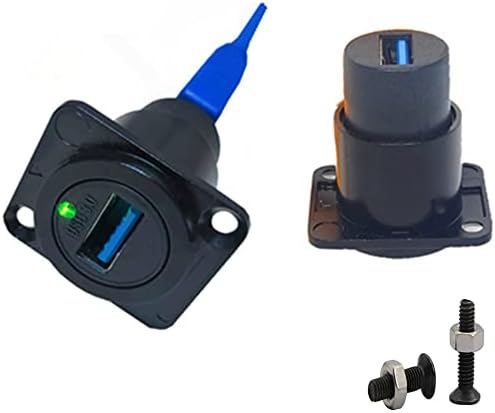 Amazon.com: QIANRENON USB 3.0 Socket Dual USB Panel Mount Solderless ...